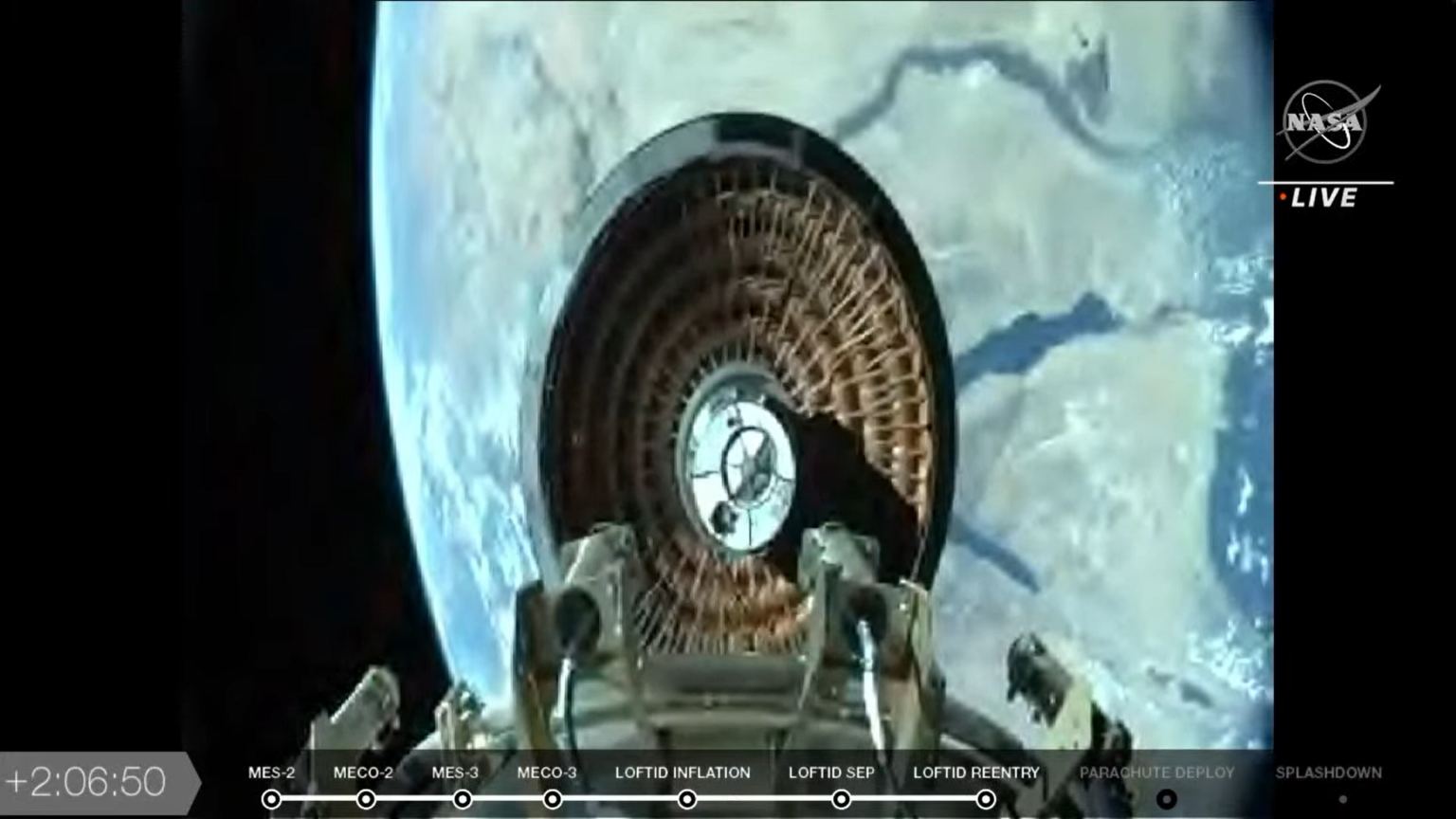 La NASA acaba de probar el escudo térmico LOFTID: objetivo Marte