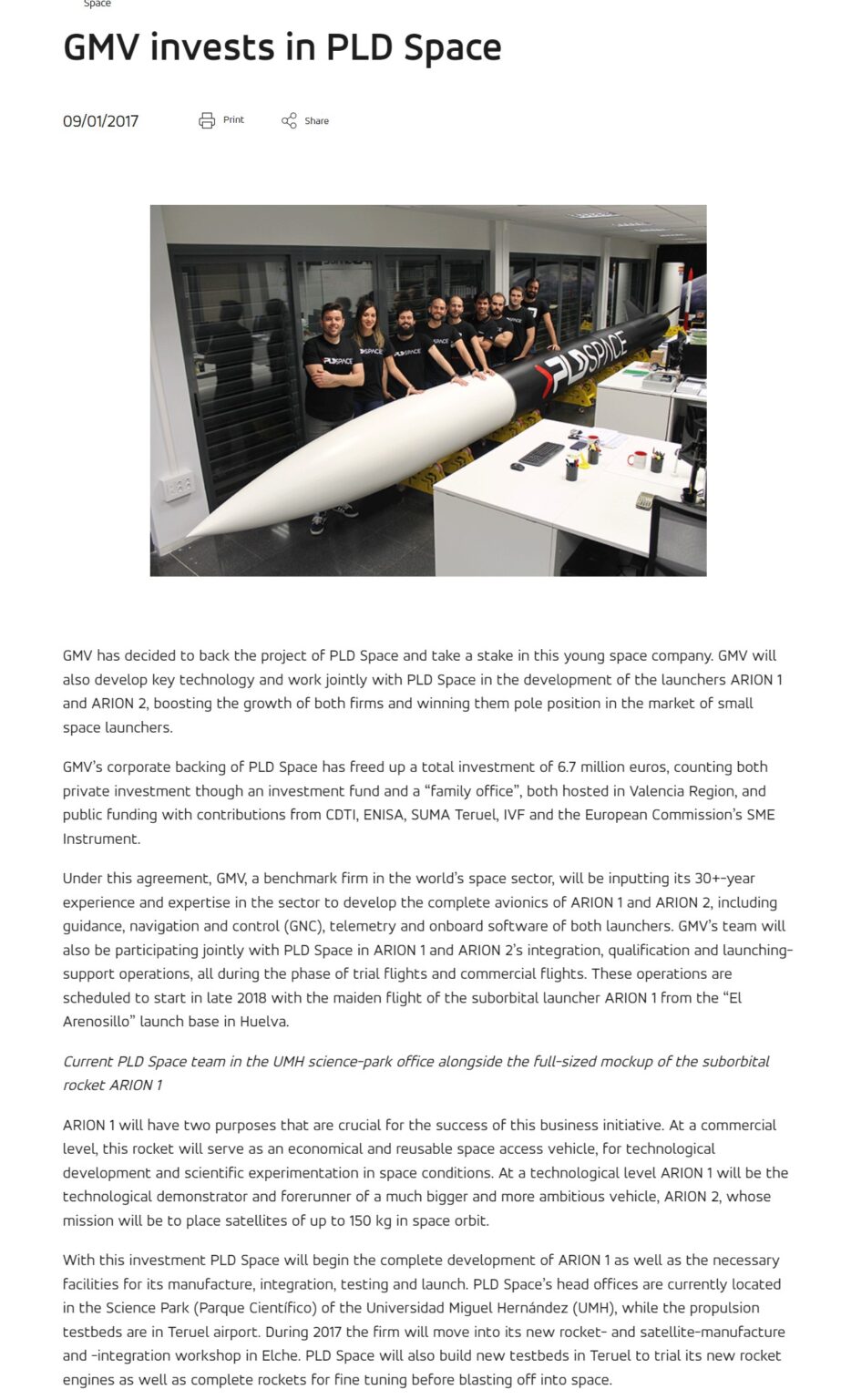 Miura 5: todo lo que se sabe del candidato de PLD Space para ser el ...